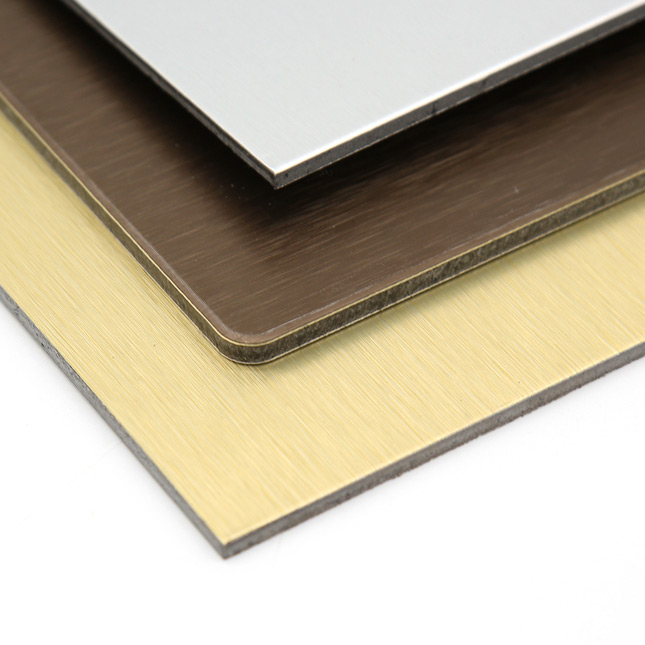 Pre-Painted Satin Copper Brushed Aluminum Composite Panel ACM for ...